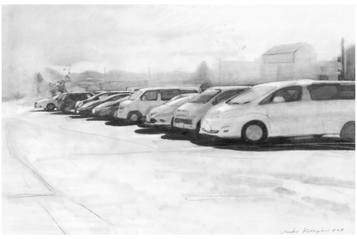 色彩駐車場/ドローイング/6Color Parking/drawing/6|片桐直樹Naoki Katagiri